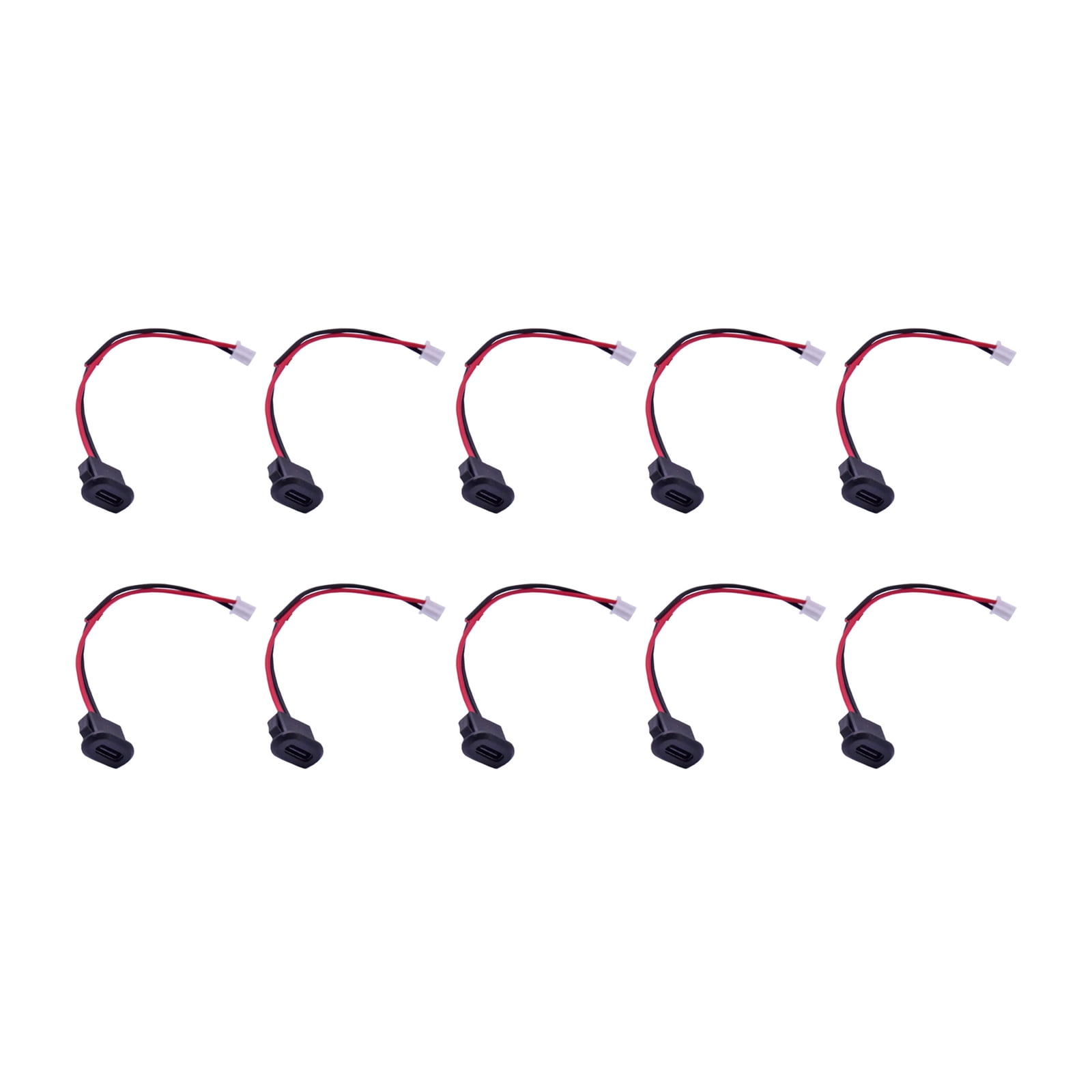 10Pcs Type-C Pigtail Cable Extension Power Cable, 2 Pin Type C Female ...