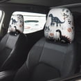 Car Headrest Cover 2 Pcs Soft Water Resistant Elastic Bottom Machine ...