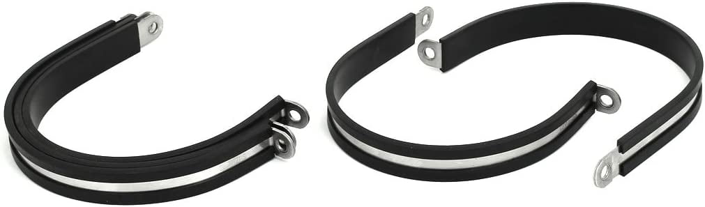 80mm Dia Fastener EPDM Rubber Lined P Clips Cable Hose Pipe Clamps ...