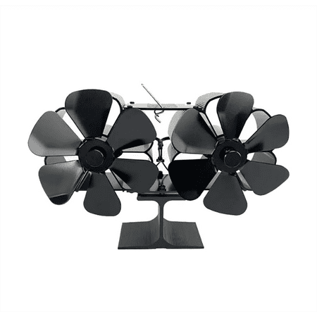 nipocaio 8 Blades Double Motors Chimney Fan, Wood Stove Fan Silent ...