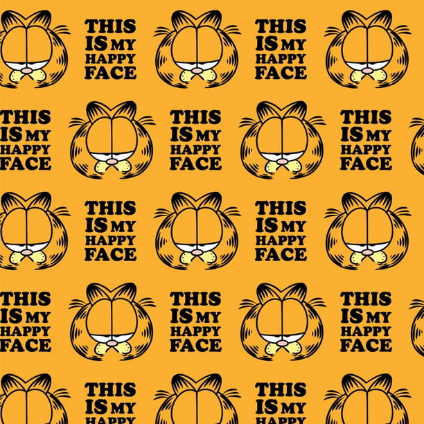 Garfield This IS My Happy Face Premium Roll Gift Wrap Wrapping Paper ...