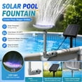 Solar Pool Fountain with Lights for Above Ground Pools, Waterfall Pump ...