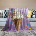 Creowell Vanilla Ice Cream Cone Sprinkle Confetti Print Lightweight ...