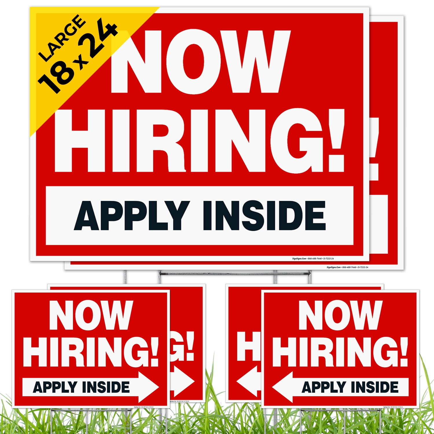 Now Hiring Apply Inside Left And Right Arrows Sign, - Walmart.com