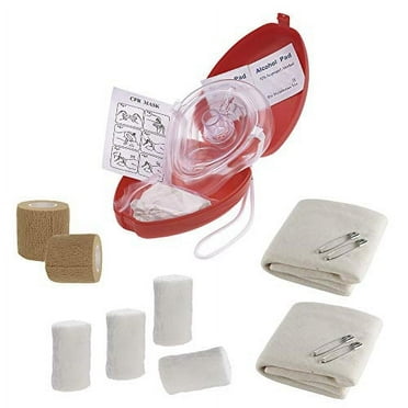 Ever Ready First Aid Adult & Infant CPR Mask Emergency Medical Kit, Red ...