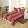 YST Full Size Red Cheetah Leopard Bedding Set - Ombre, Abstract Art ...