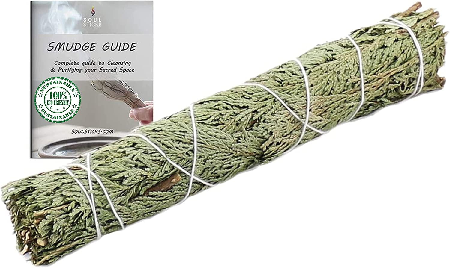 9 Inch Cedar Smudge Stick for Home Cleansing & Negative Energy Clearing ...