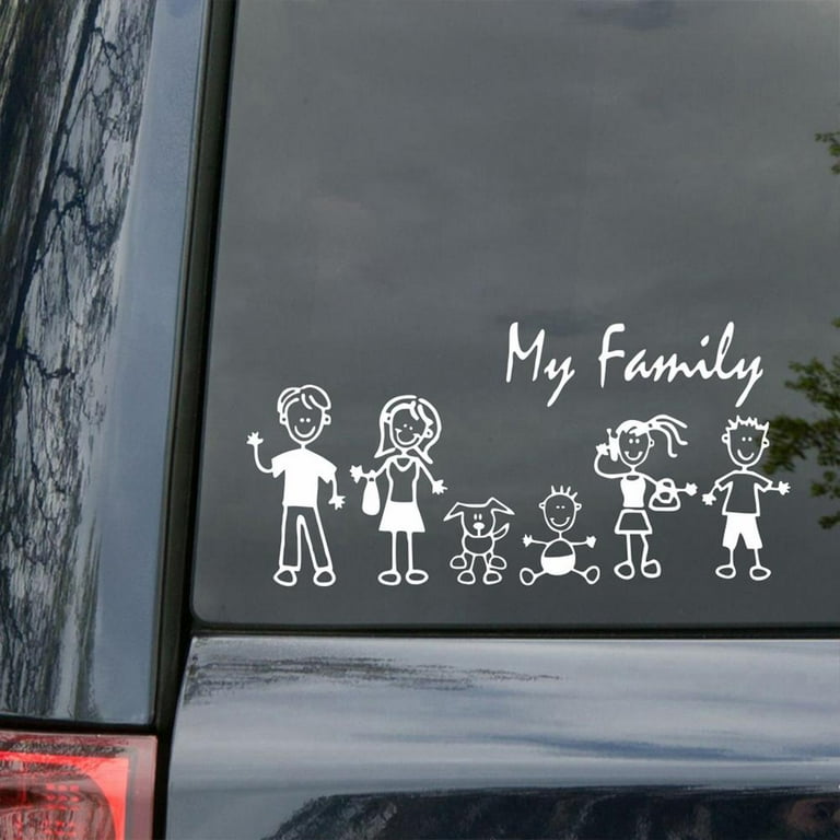 Stick Figure Family Stickers For Cars