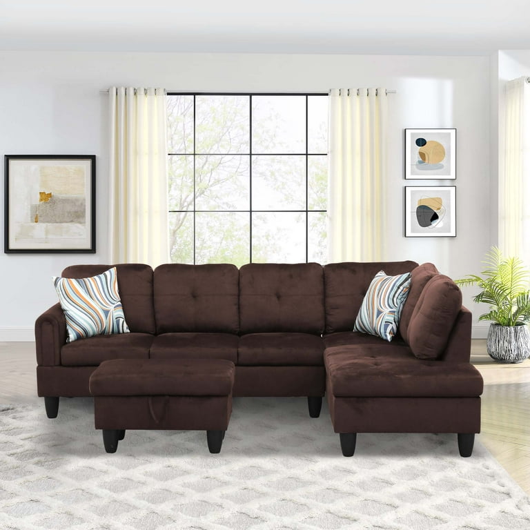 Brown Sectional Sofas With Chaise | Baci Living Room