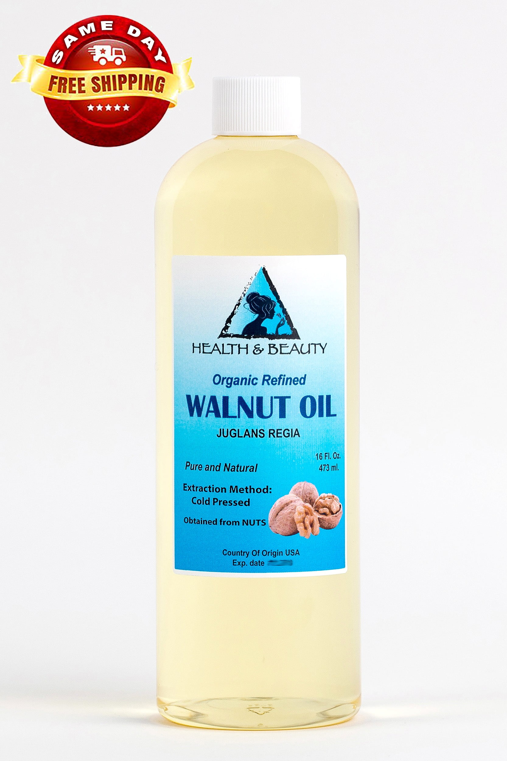 WALNUT OIL ORGANIC CARRIER COLD PRESSED PREMIUM NATURAL PURE 16 OZ ...