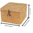 Wattne Small Decorative Basket, Rectangle Wicker Storage Basket, Woven ...