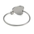 304 Stainless Steel Blank Bangle Bases with Heart Tray End of 201 ...