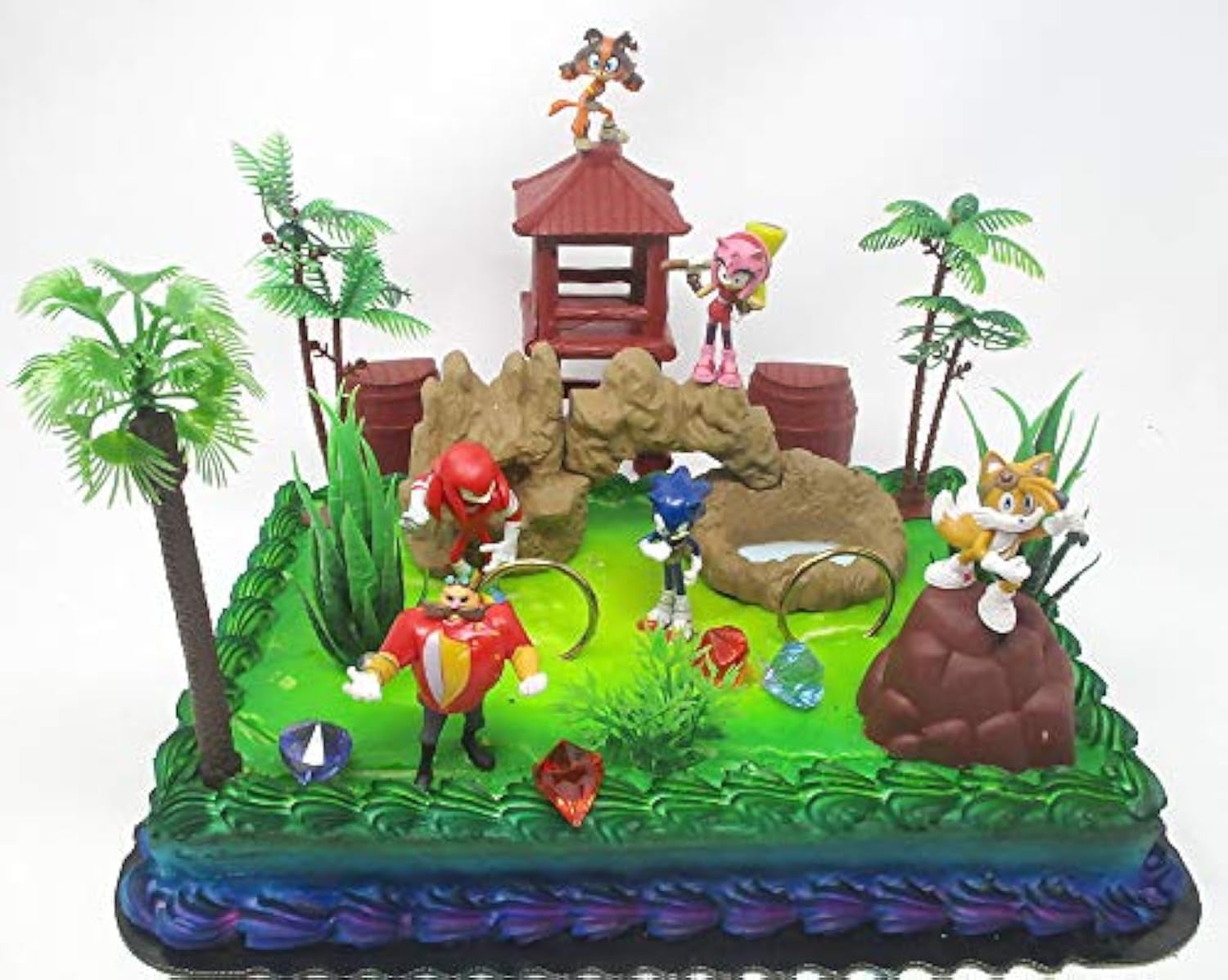 Sonic the Hedgehog Deluxe Cake Topper Set with Sonic and Friends ...