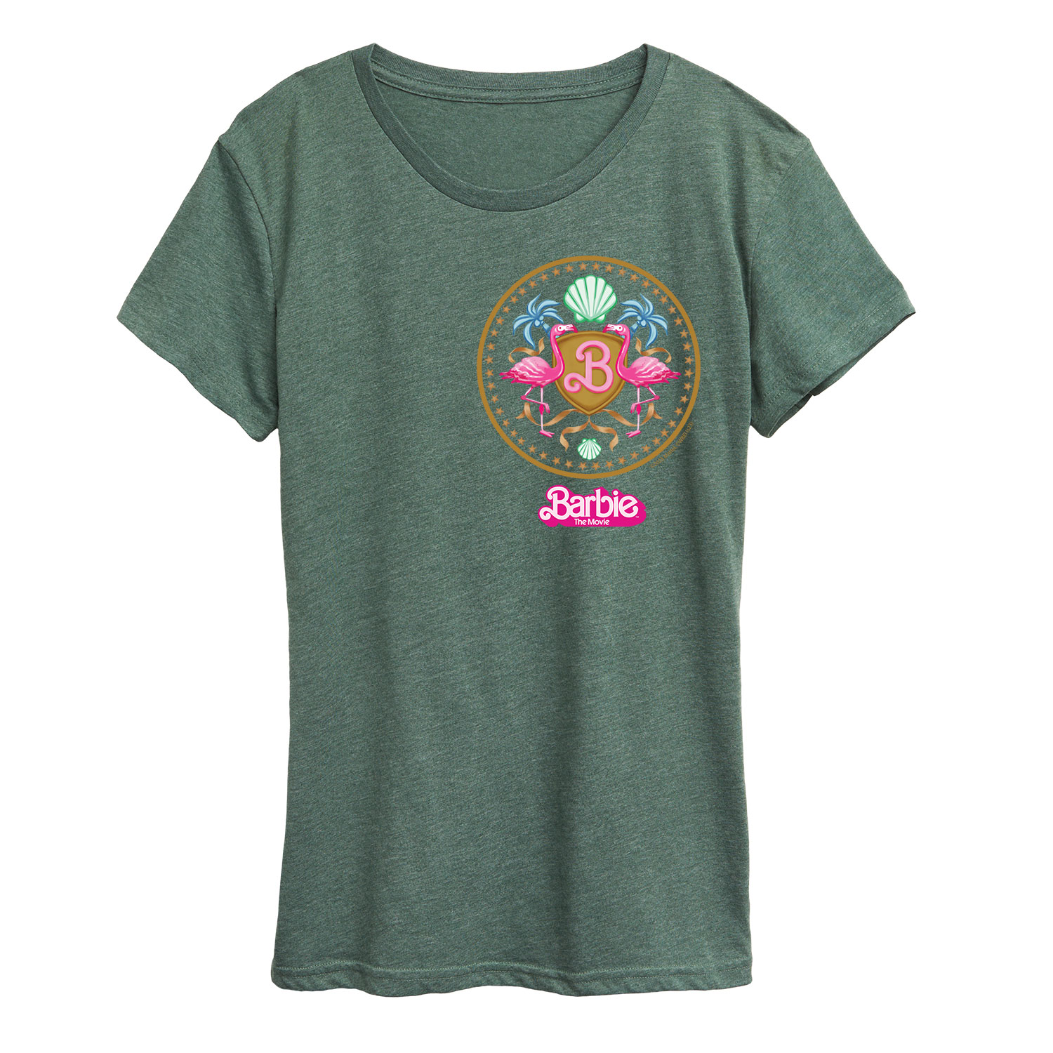 Barbie the Movie - Barbie Crest Full Color - Women's Short Sleeve ...