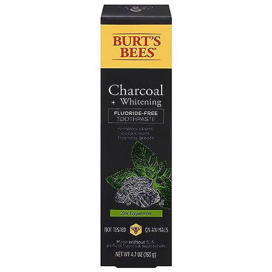 Burts Bees Zen Peppermint Charcoal Whitening Fluoride Free Toothpaste ...