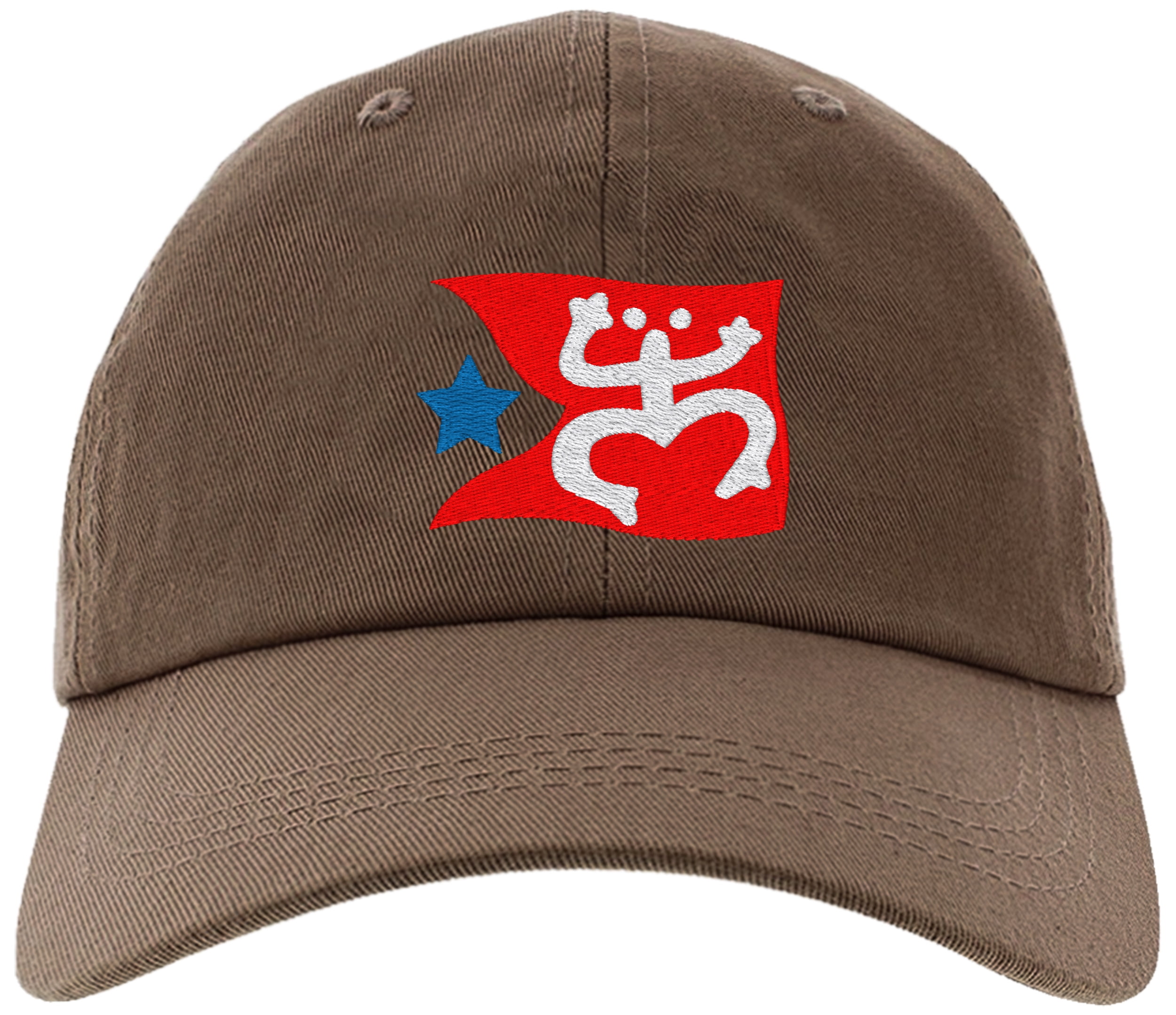 Embroidered Puerto Rican FLAG with Taino Frog Logo, Adjustable Baseball ...