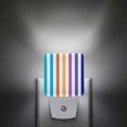 Colorful Stripes Plug-in LED Night Lights Simple Striped Auto Dusk-to ...