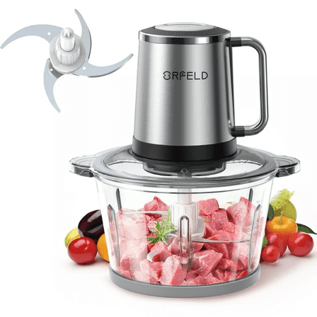 Ganiza Food Processor, 8 Cup, 2-Speed Mini Food Chopper, Meat Grinder ...
