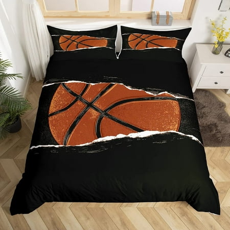 Basketball Duvet Cover Sports Bedding Set 3D Ball Games Comforter Cover ...