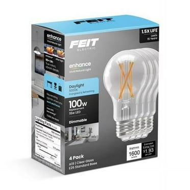 1 PC Feit Enhance A21 E26 (Medium) Filament LED Bulb Daylight 100 Watt ...
