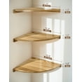 Afuly Floating Corner Shelf for Wall, Large Corner Shelves Solid Pine ...