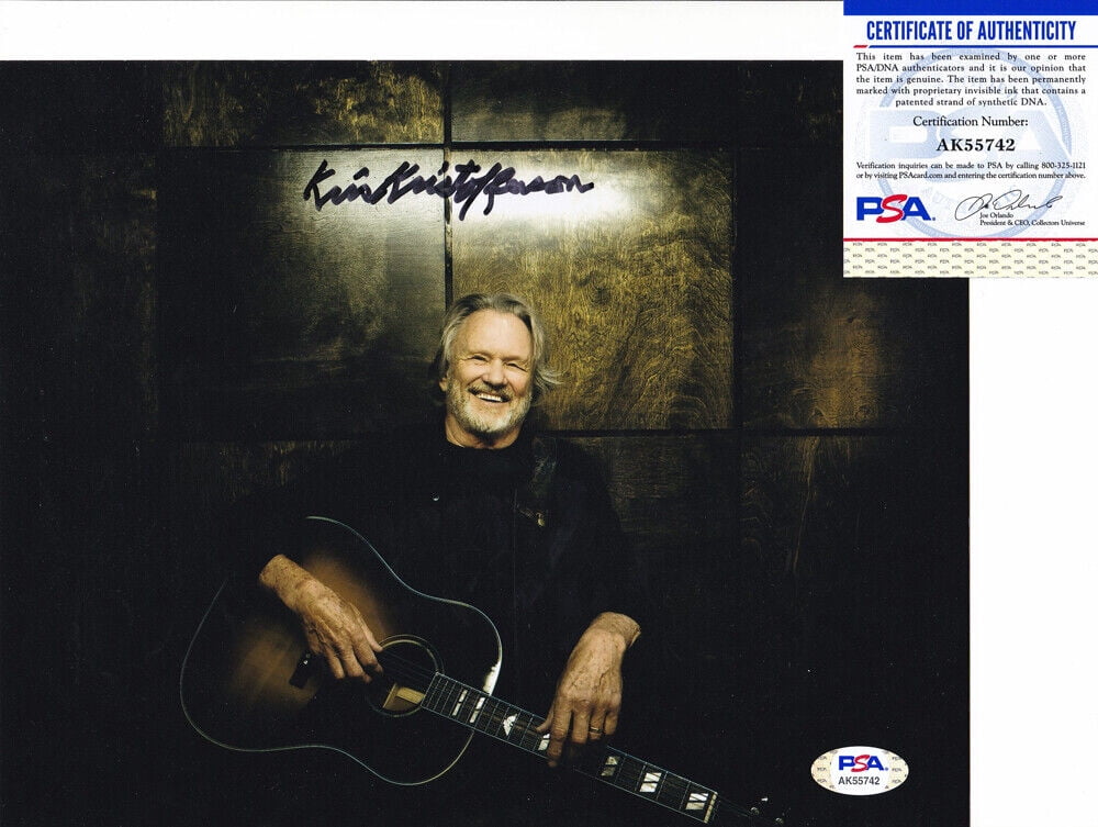 Kris Kristofferson Signed Autograph 8x10 Photo PSA/DNA COA #1 - Walmart.com