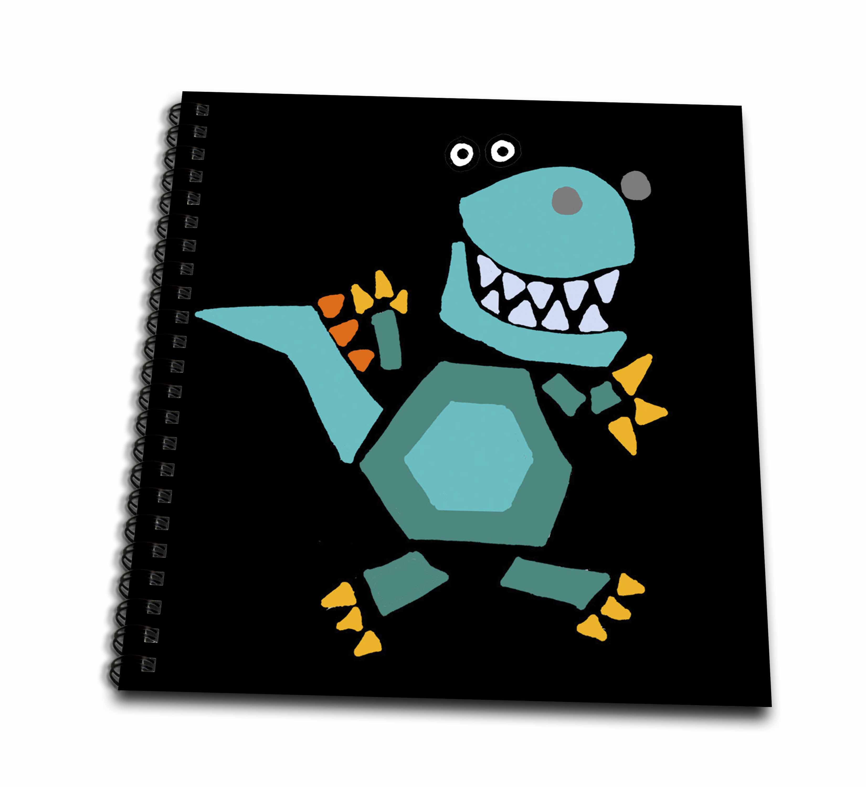 Funny Cute T-rex Dinosaur Picasso Style Abstract Art Drawing Book 8 x 8 ...