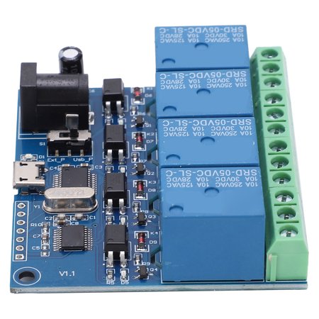 Relay Module, USB Durable DC5V USB Relay Module 4 Channel Relay Board ...