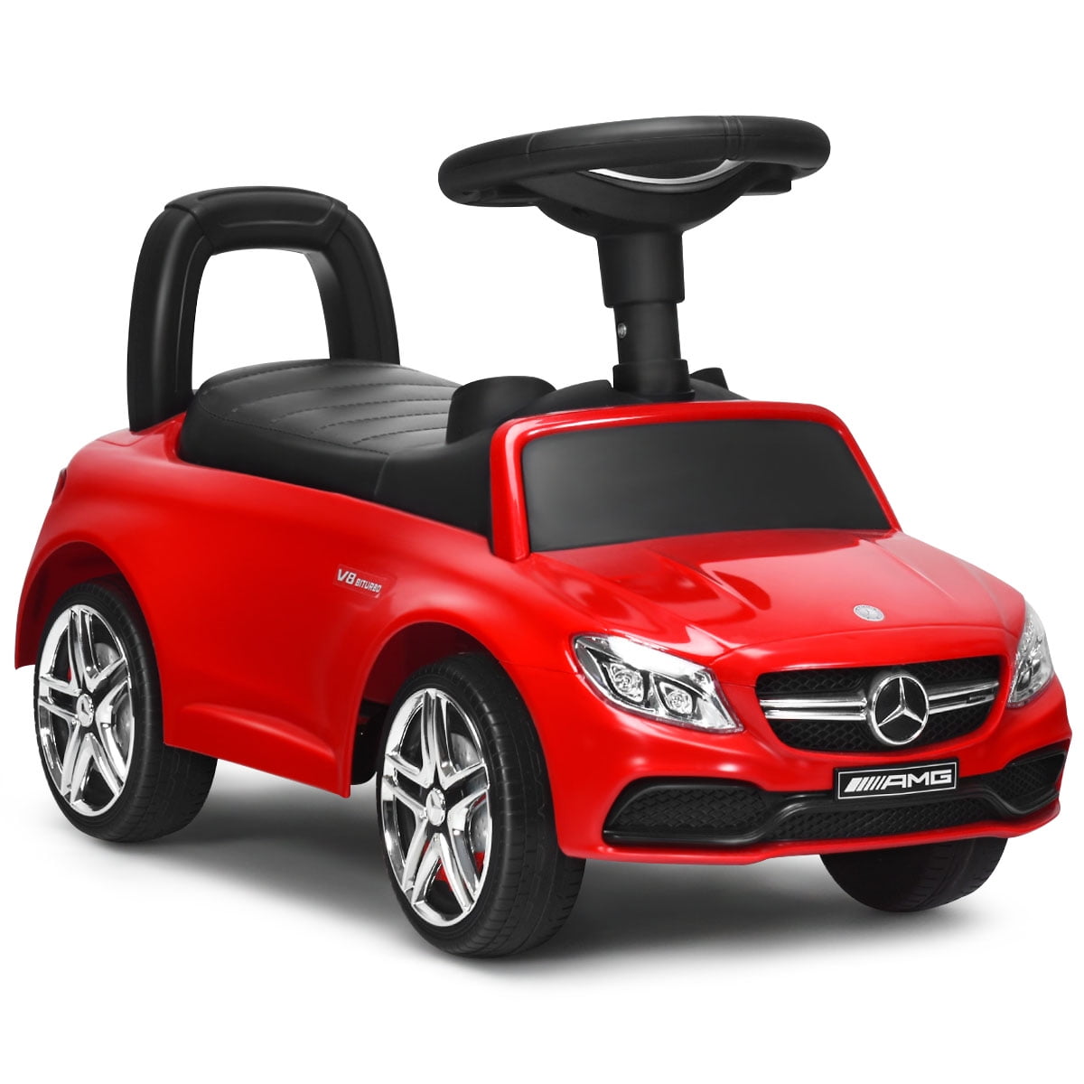Topbuy Licensed Mercedes Benz Kids Ride on Push Sliding Car Red ...