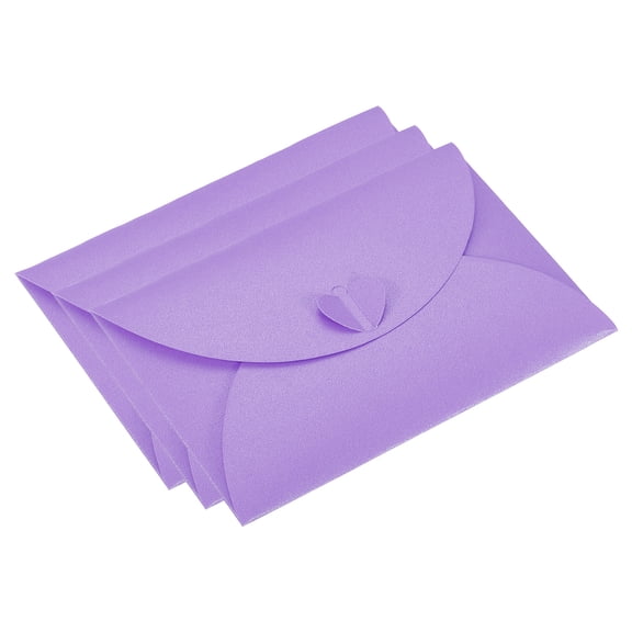 REGALWOVEN Envelopes, 24 Pack Heart Shaped Clasp Mini Envelope ...