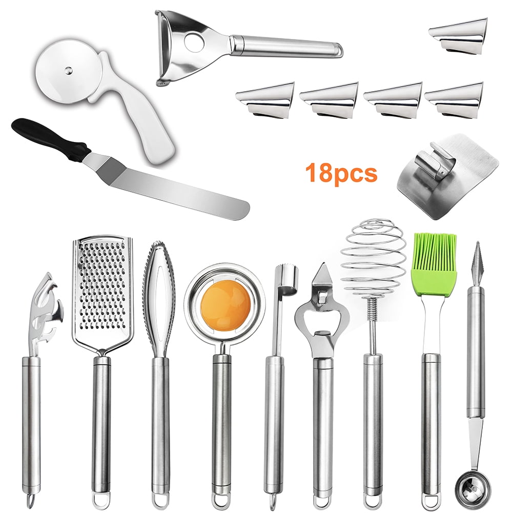 18 Pcs Baking Tool Sets Kitchen Utensil Set Cooking Gadgets Stainless ...