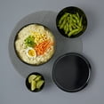 INFUSE 4 Piece Melamine Nesting Ramen Bowl Set with Plate & Lid, Black ...