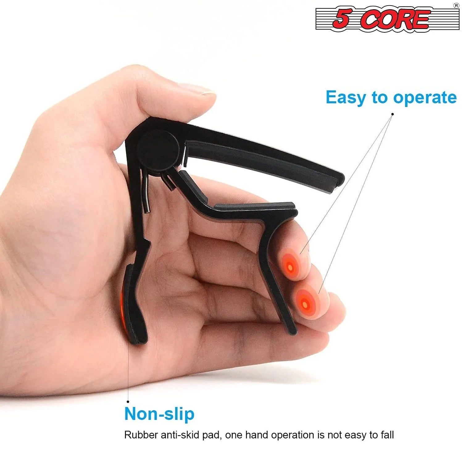 Buy 5 Core Guitar Capo Acoustic Clip Guitar String Instrument Clamp ...