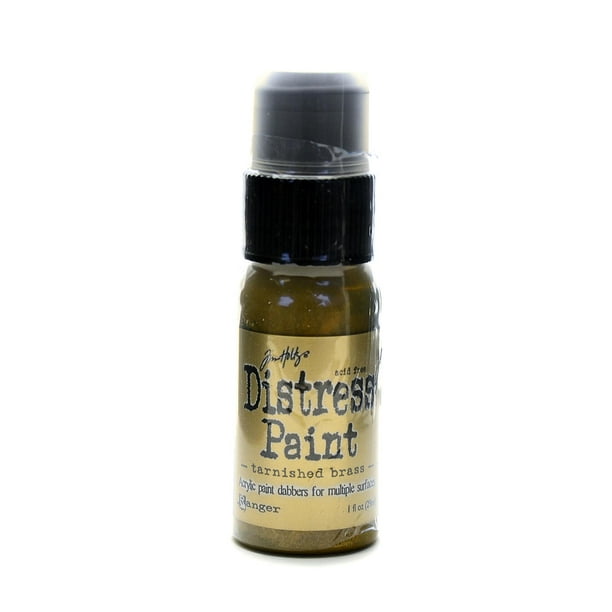 Tim Holtz Distress Paints 1 oz., bottle, tarnished brass (pack of 3 ...