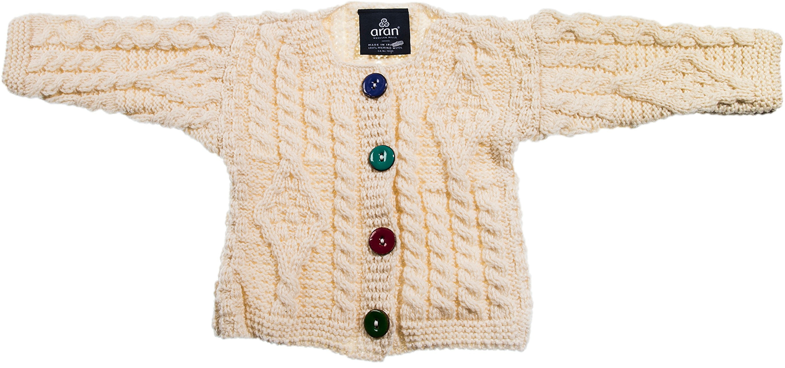 Aran Woollen Mills Baby Cardigan Sweater 100% Premium Merino Wool Play ...