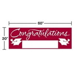 Burgundy Red Graduation Party Banner - Walmart.com