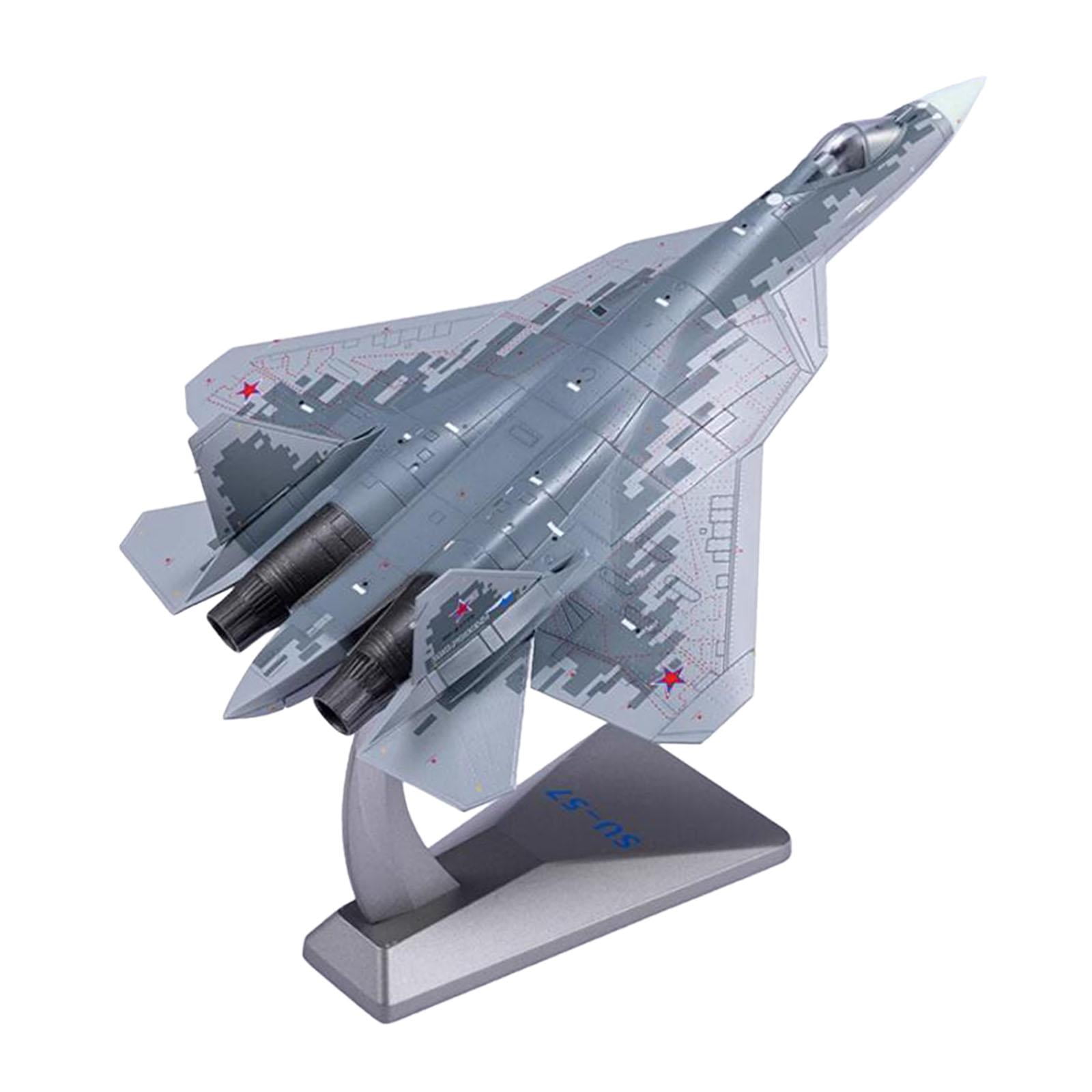 Modelo de avión SU57 de aleación 1:72 con soporte de exhibición ...