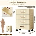 4-Tier Plastic Chest of Drawers with 4 Swivel Wheels – Portable, Sturdy ...