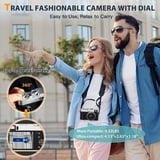 Compact 4K Melcam Camera, 48MP, Anti-Shake, Viewfinder, SD Card, 2 ...