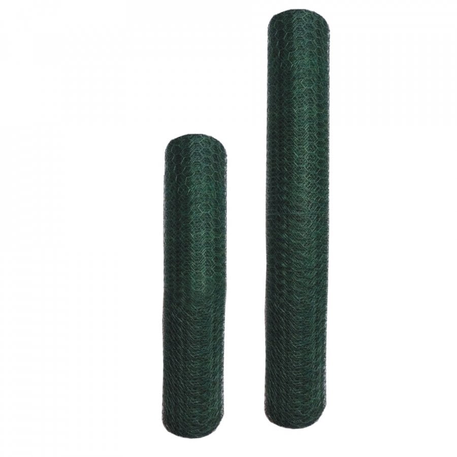 Poultry Netting / hex netting / Chicken wire mesh - Green vinyl hex ...