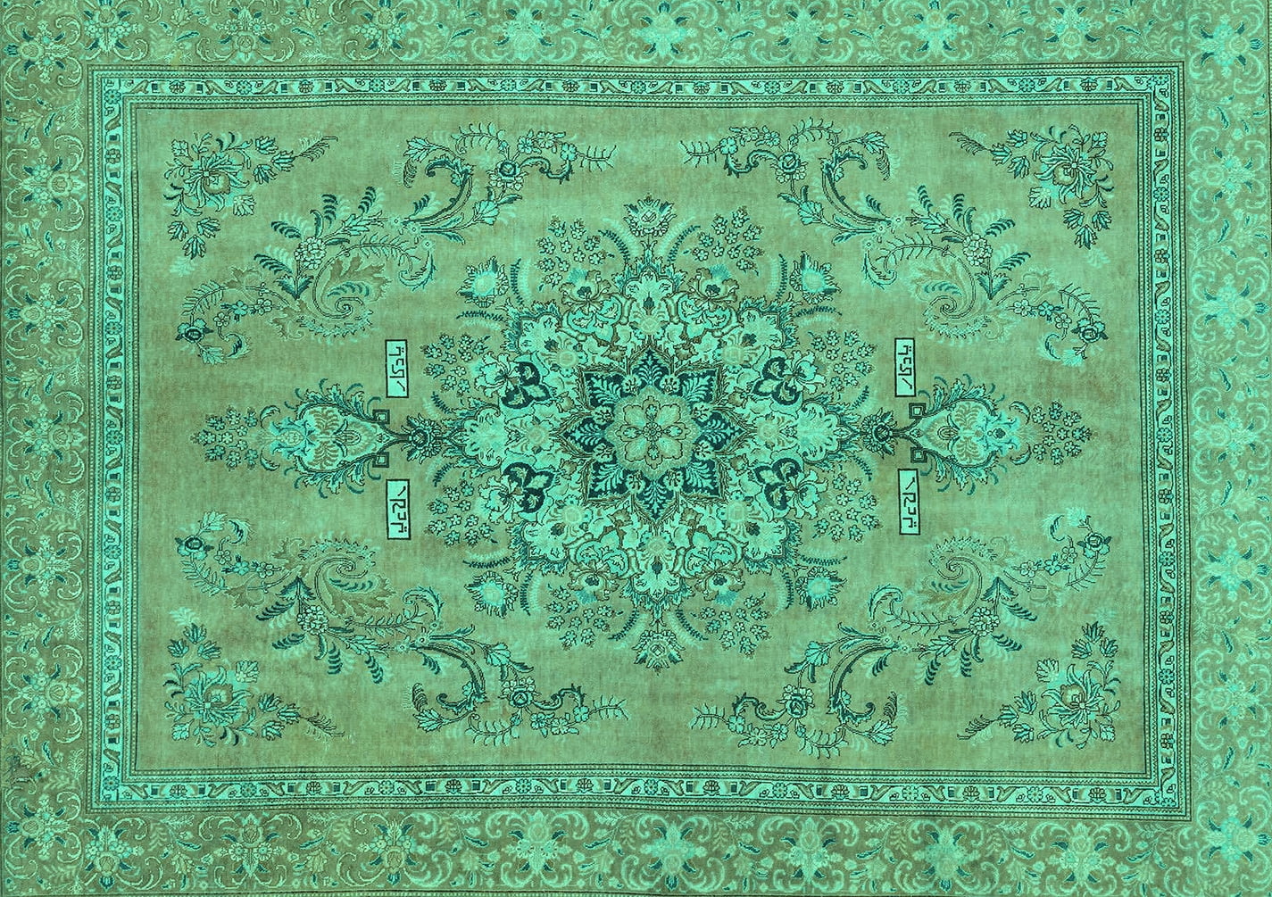 Ahgly Company Indoor Rectangle Abstract Turquoise Blue Modern Area Rugs ...