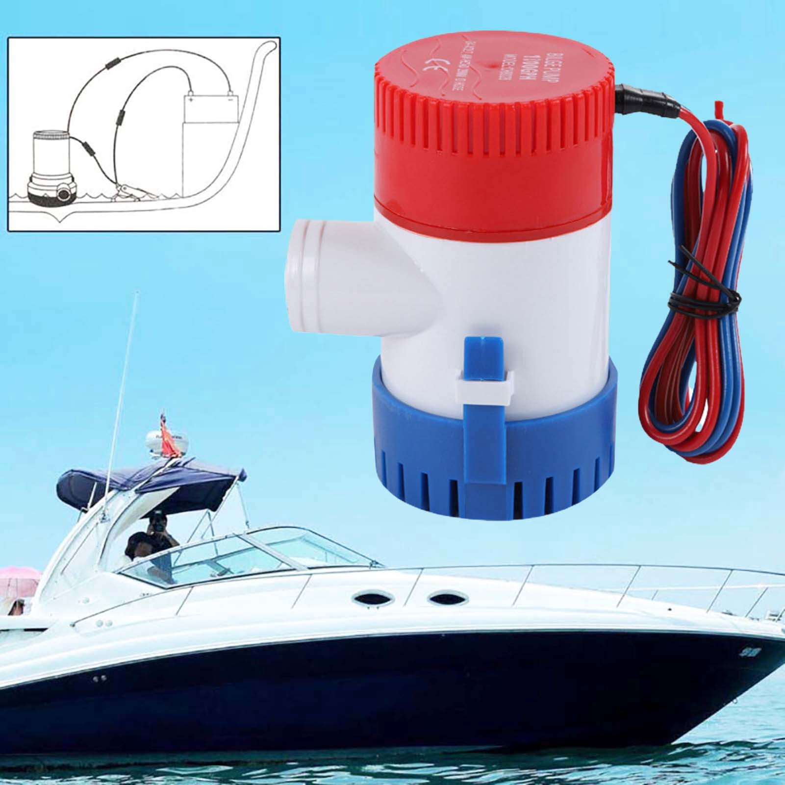 Dream Lifestyle Bilge Pump Electric Low Current Big Outlet Fast ...