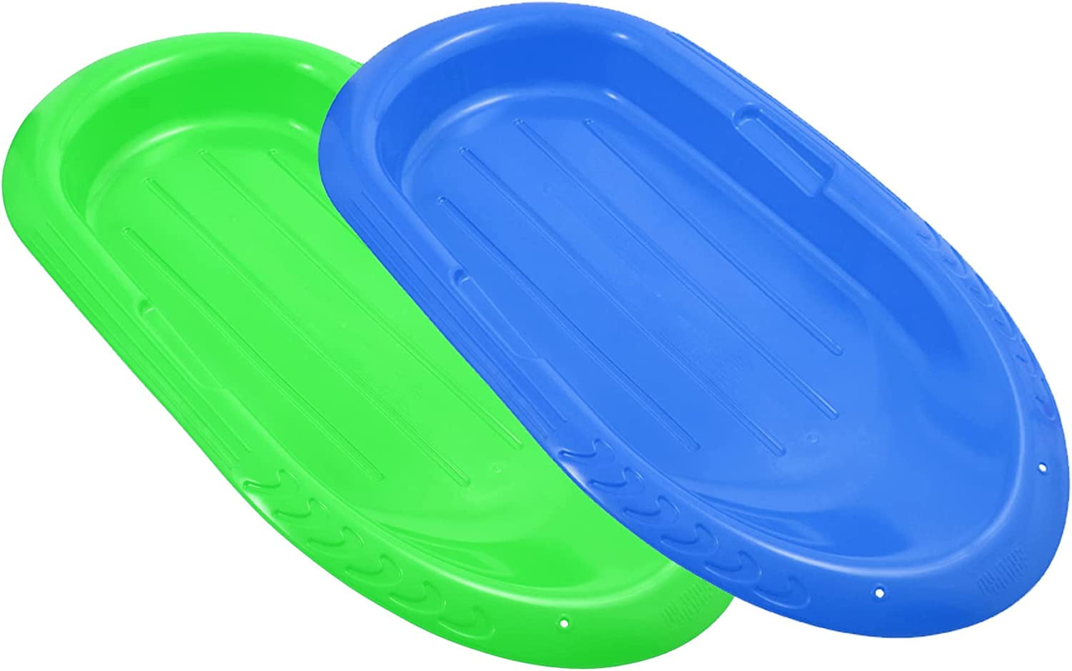 Superio Toboggan Snow Sleds for Kids and Adults, 48" Heavy Duty Plastic ...