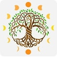 1Pc Tree of Life Stencil Reusable Moon Phase Painting Template Life ...