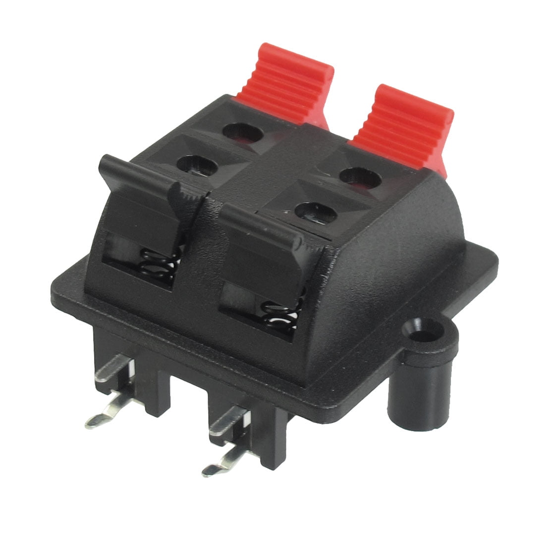 Dual Row 4 Position Horizontal Speaker Terminals Board 4 Position 4 Pin ...