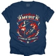 America Flag Flames tee | Cowboy, Rodeo | United States patriotic Tee ...