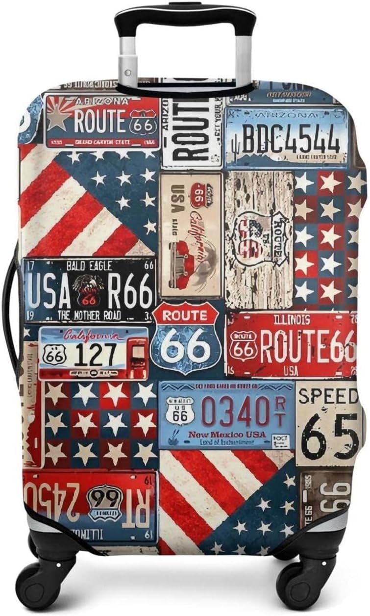 Luggage Protective Cover Route 66 Suitcase Cover Fit 22-24 Inch Luggage ...