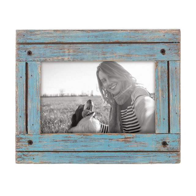 Foreside Home & Garden Blue 4 x 6 inch Decorative Distressed Wood ...
