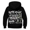 Katseyes Girls Cartoon Number Print Hooded Zip Up Jacket Long Sleeve ...