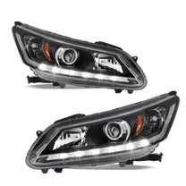 For 2016-2021 Honda Civic Projector W/LED DRL Chrome Headlights ...